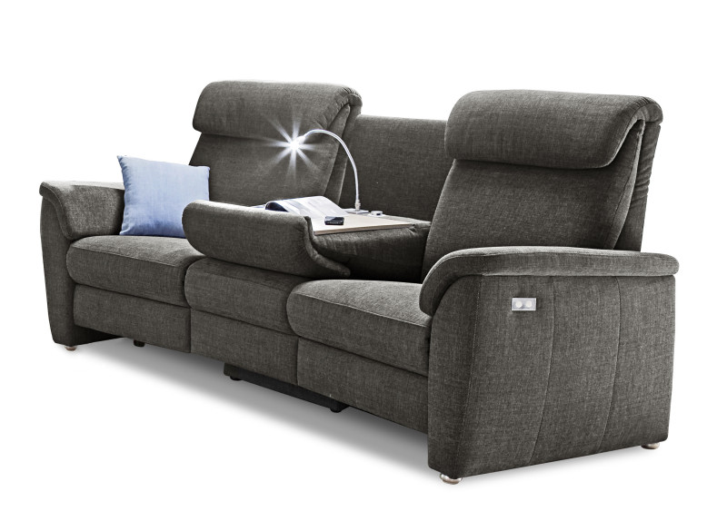 Trapezsofa Mit Relaxfunktion Und Tisch